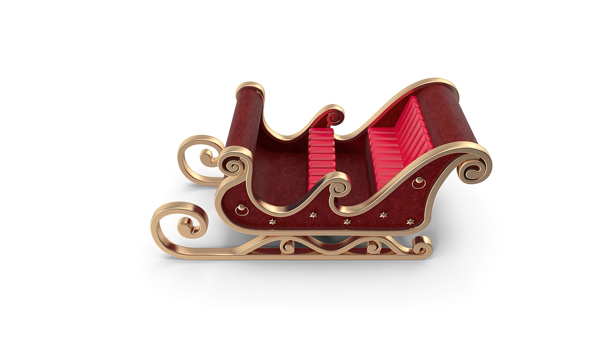 Christmas Sleigh 3D Model - TurboSquid 2142225