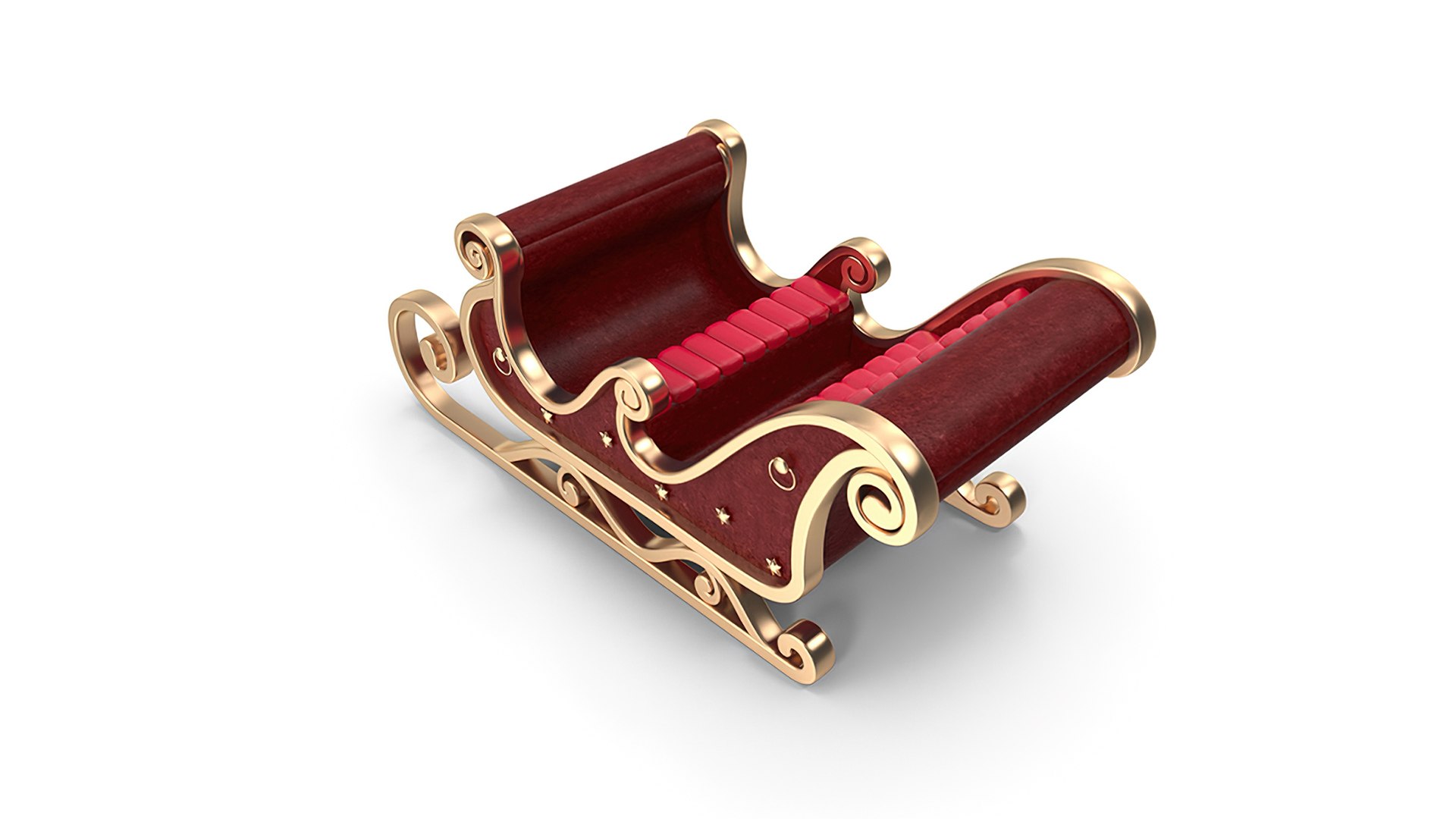 Christmas Sleigh 3D Model - TurboSquid 2142225