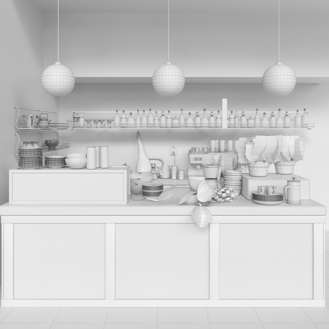 3D Cafes Model - TurboSquid 1522652