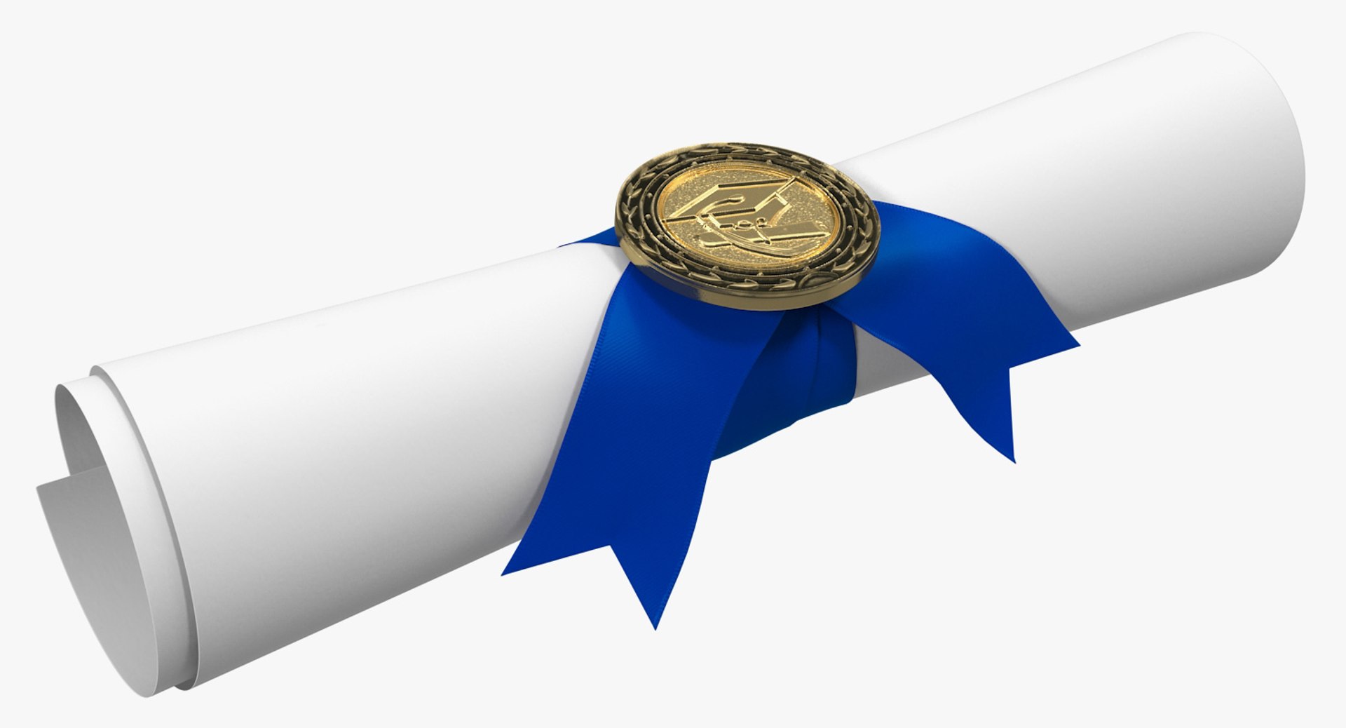 3D Graduation Cap Degree Scroll Model - TurboSquid 1341960