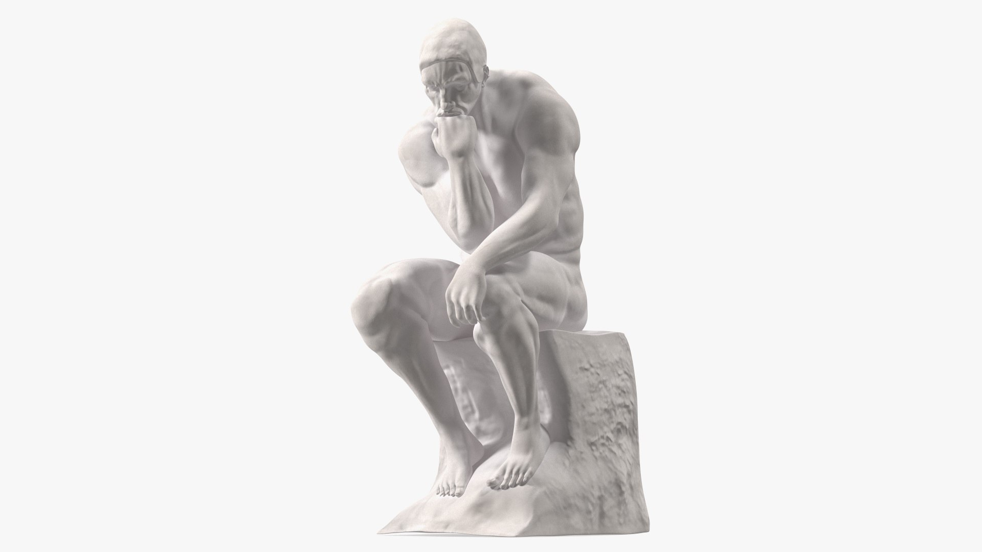 3D model The Thinker Statue Gypsum - TurboSquid 1902494