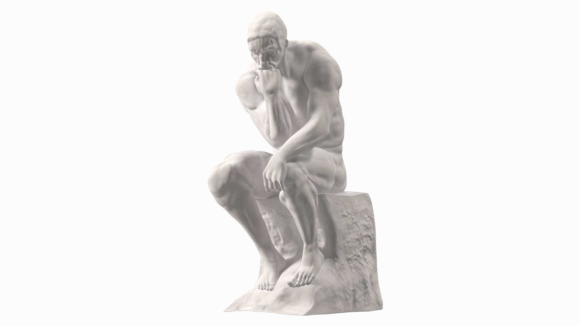3D Model The Thinker Statue Gypsum - TurboSquid 1902494
