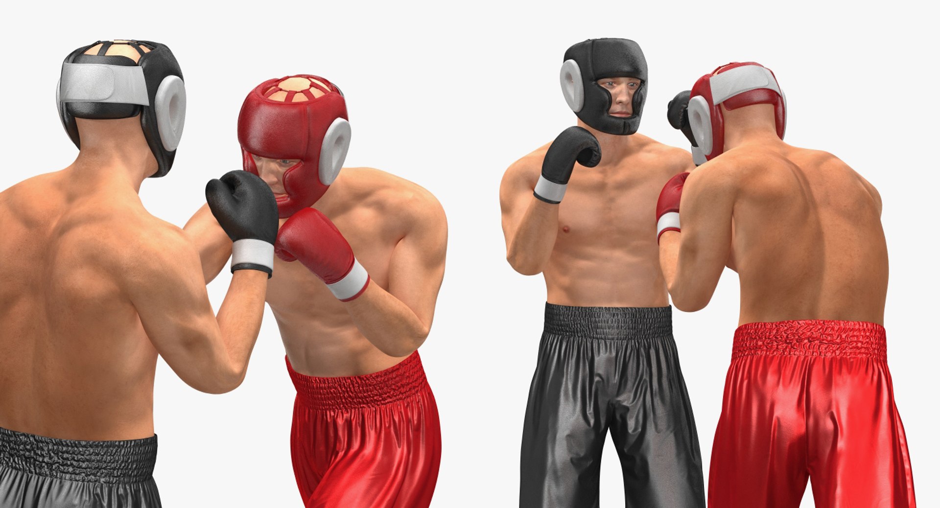 3d boxers fighting