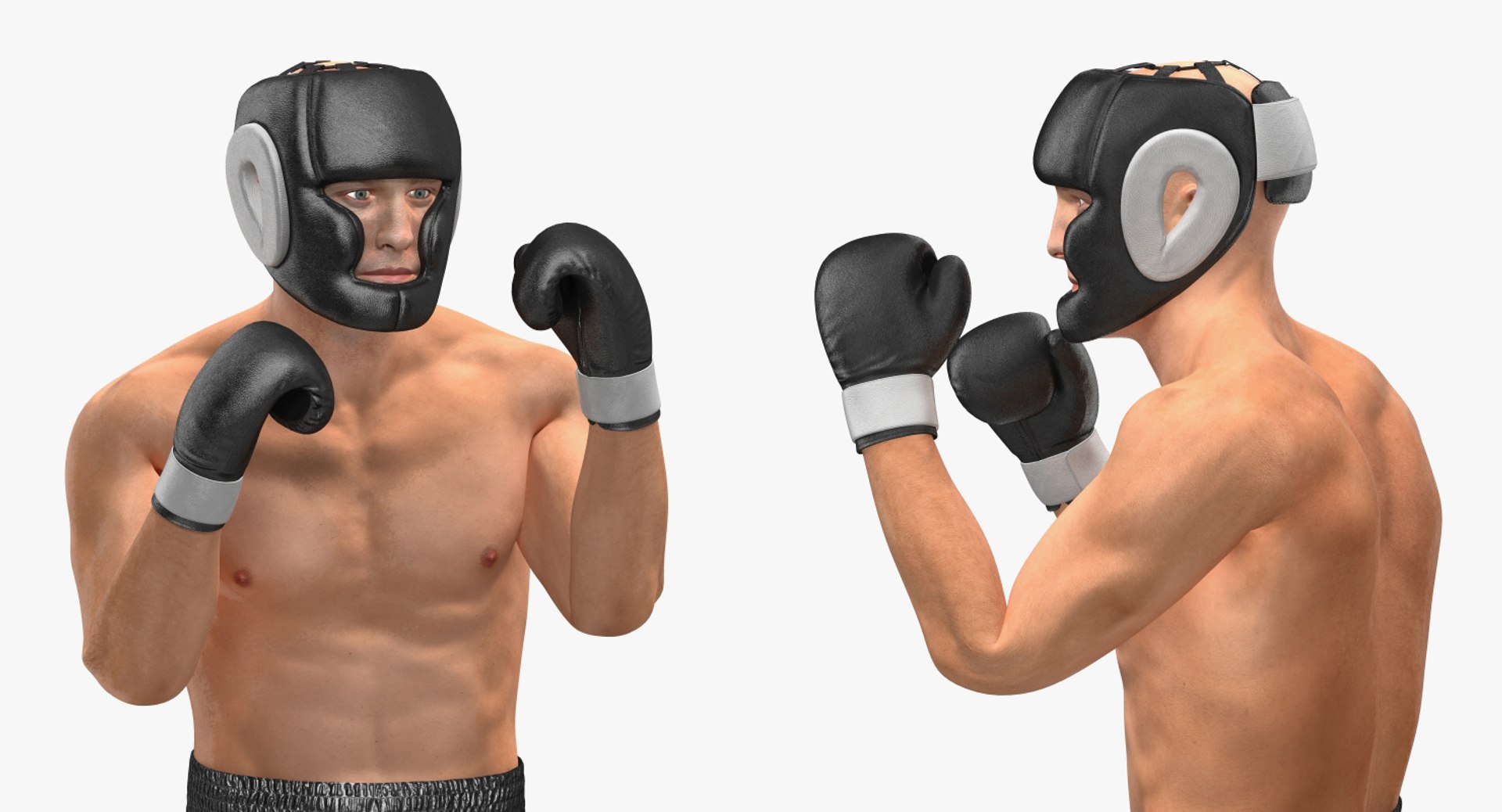 3d boxers fighting