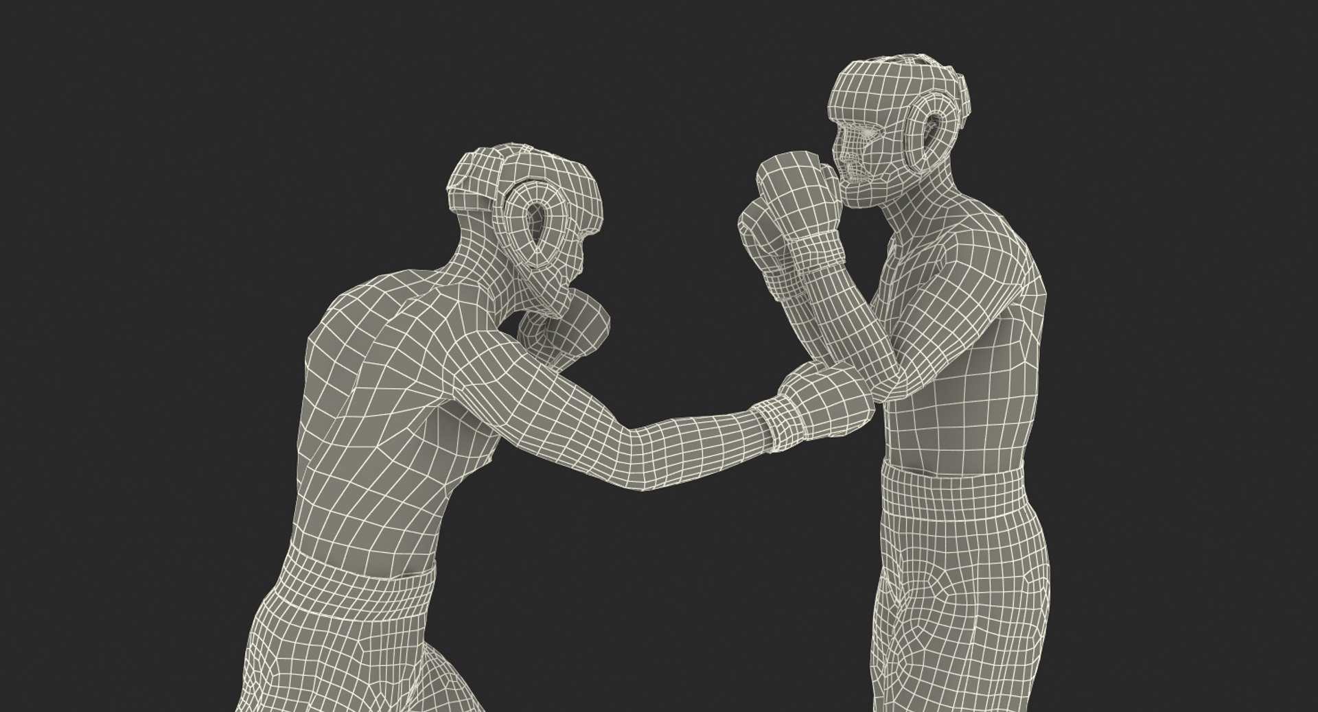 3d boxers fighting