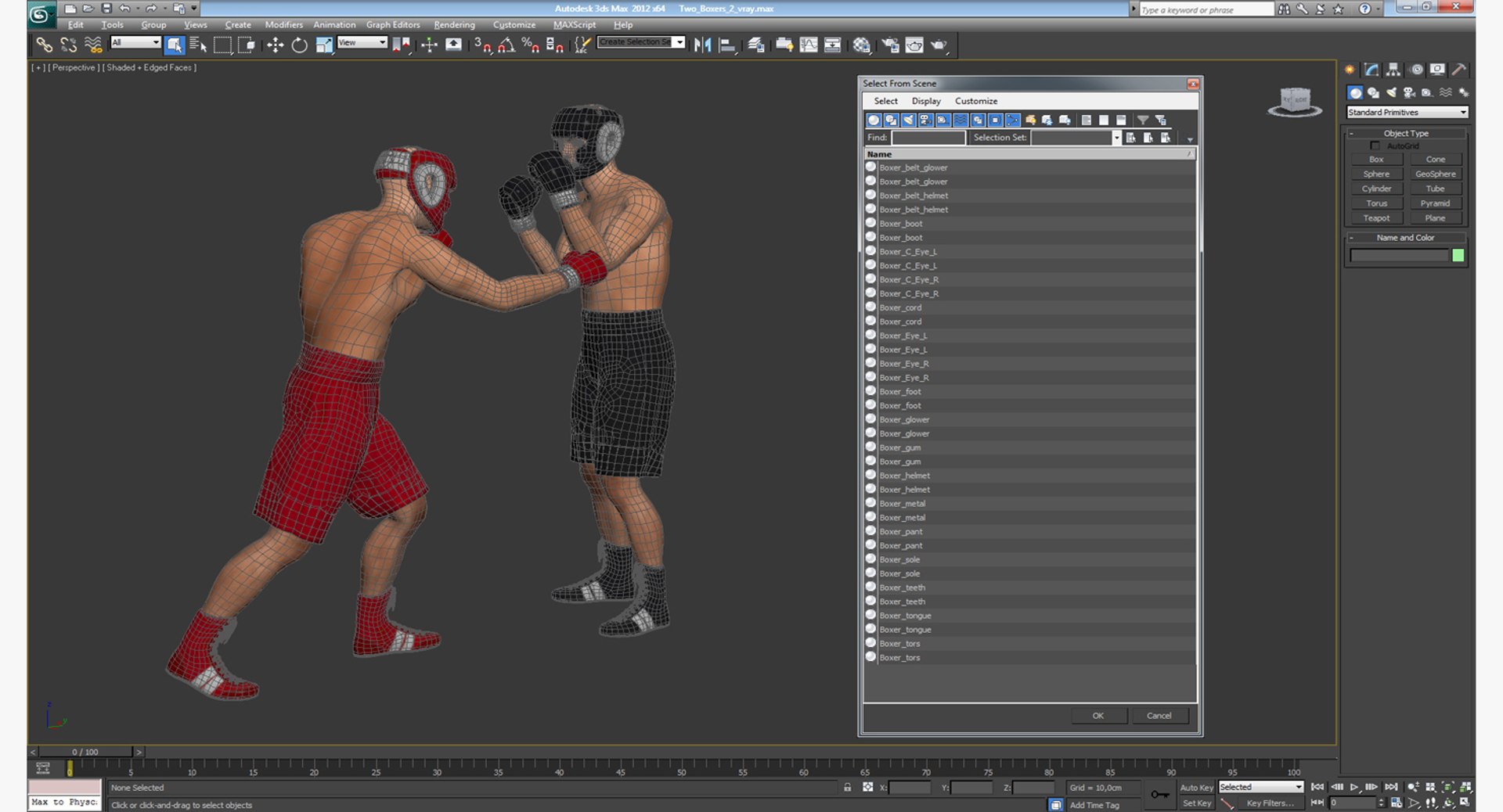 3d boxers fighting