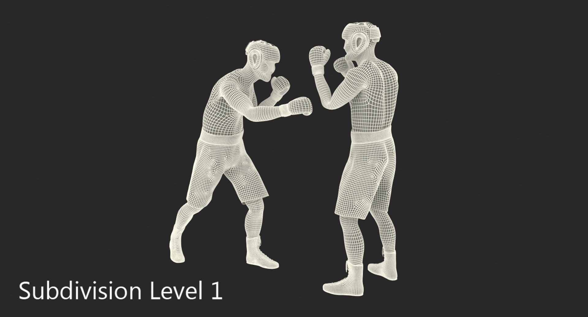 3d boxers fighting