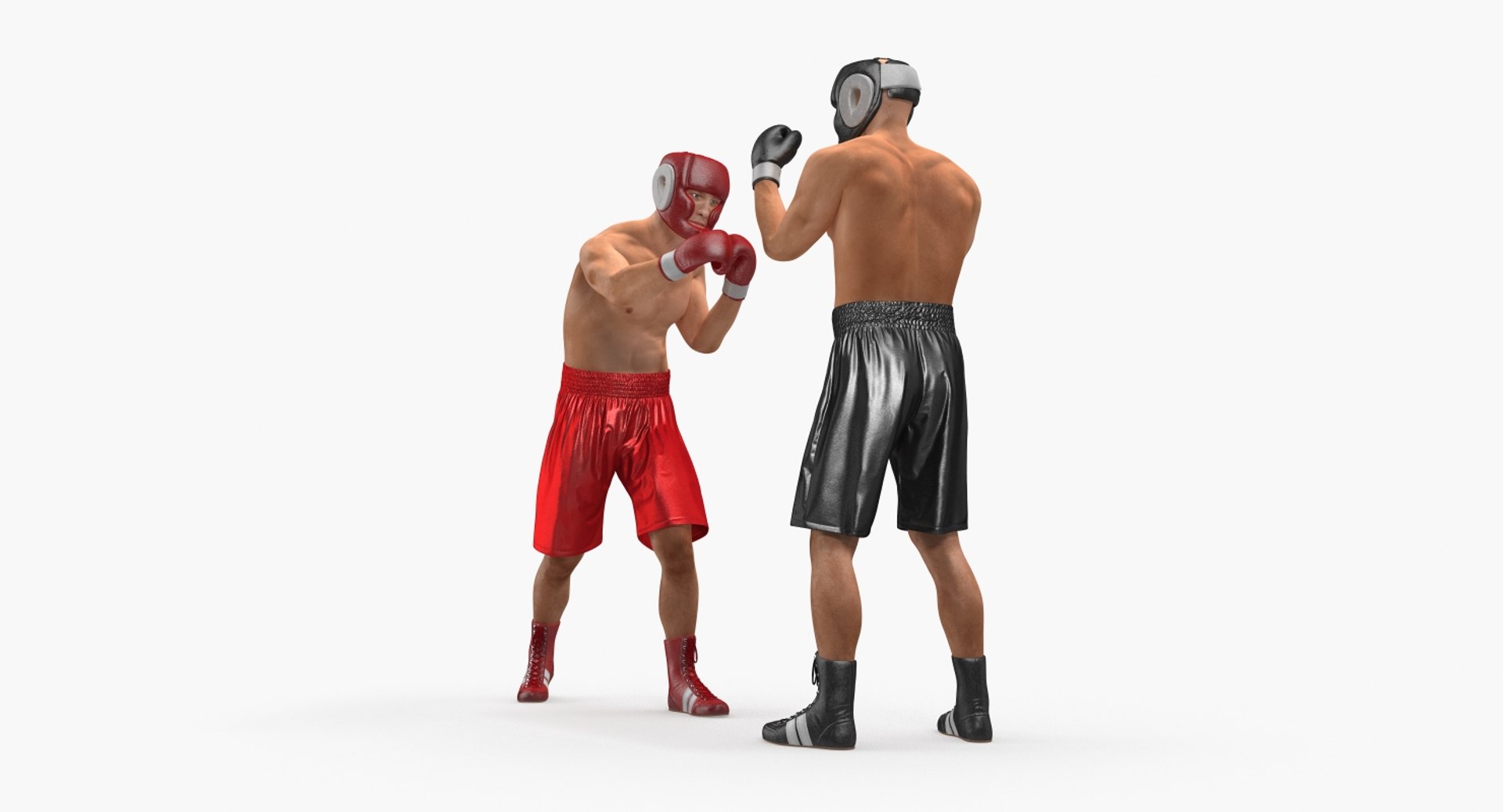 3d boxers fighting
