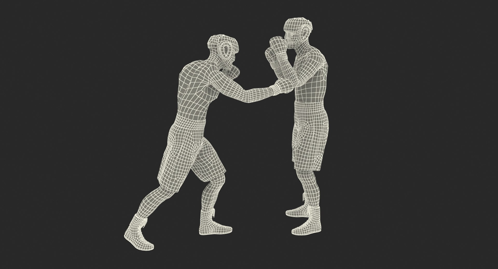 3d boxers fighting