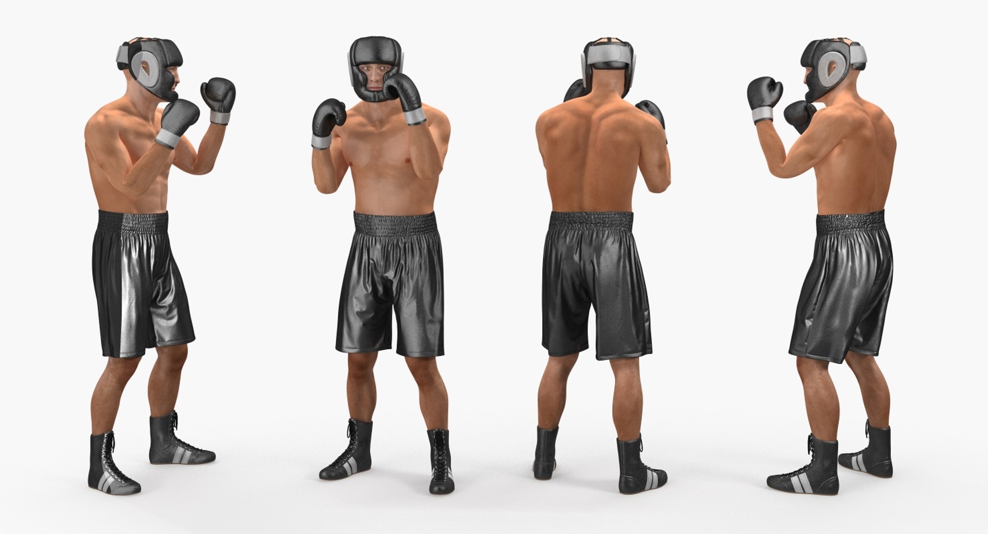 3d boxers fighting