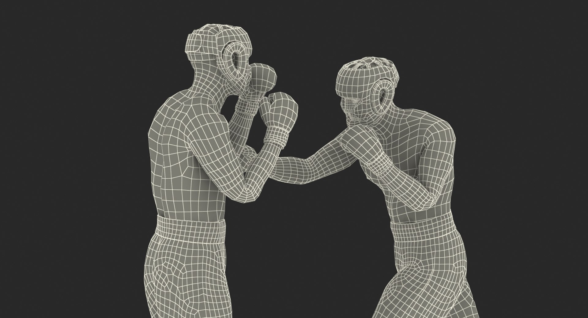3d boxers fighting