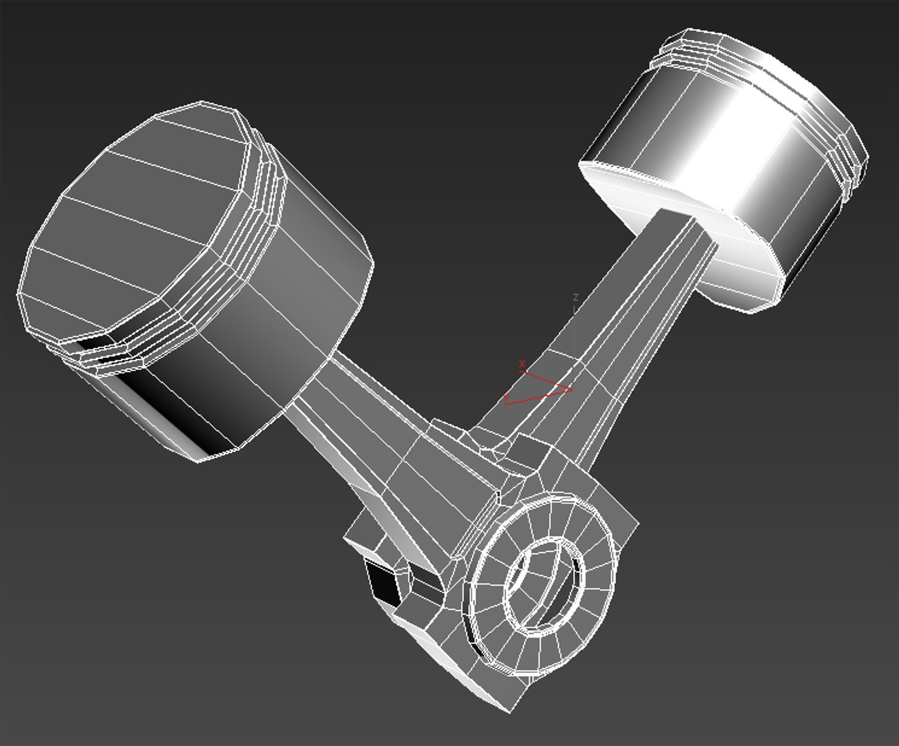 3d engine piston