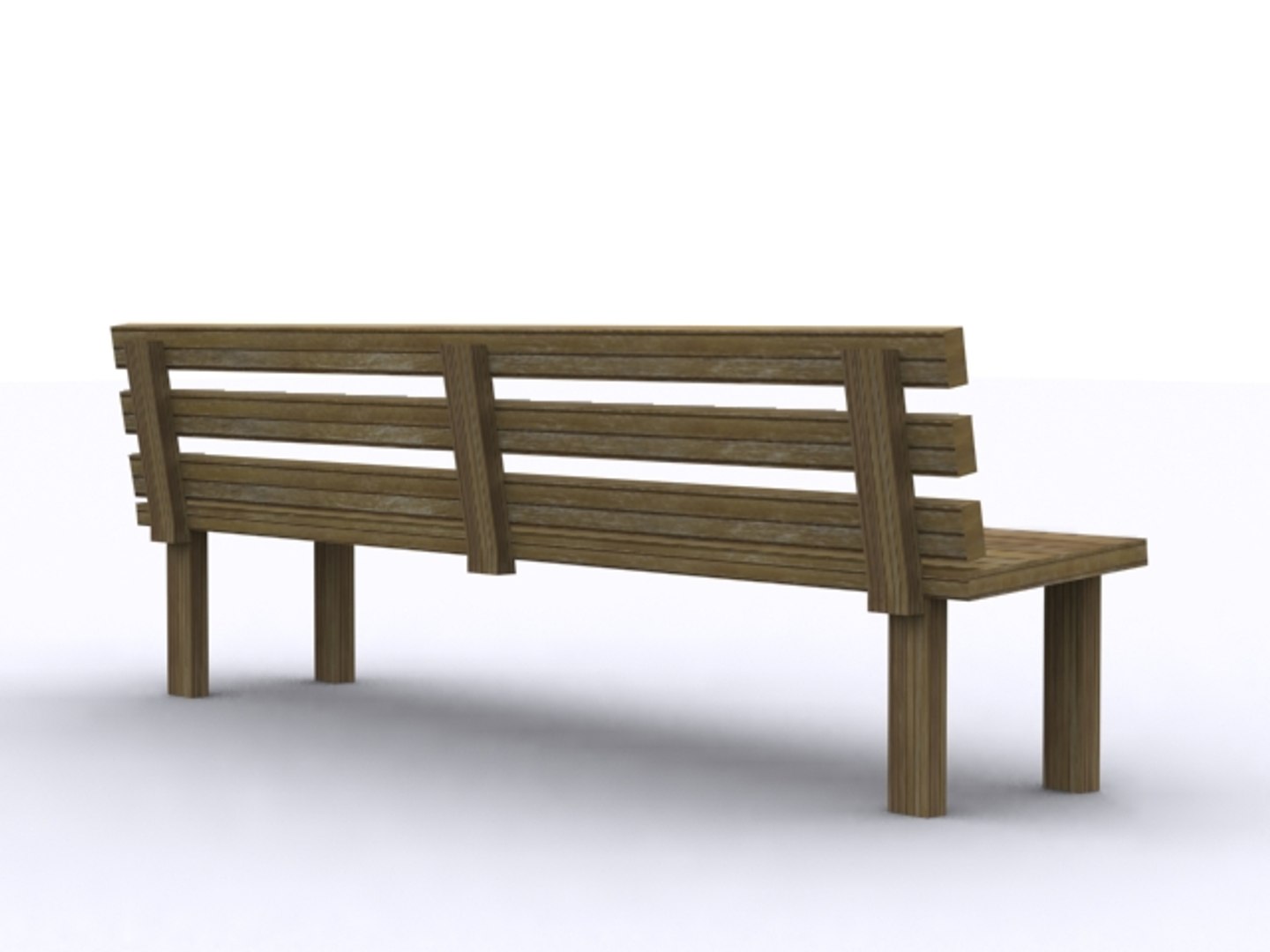 Wood Bench 3d Model