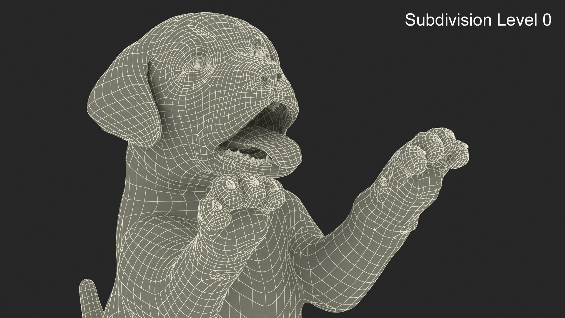 3D White Labrador Puppy Playful Standing Pose - TurboSquid 2411165