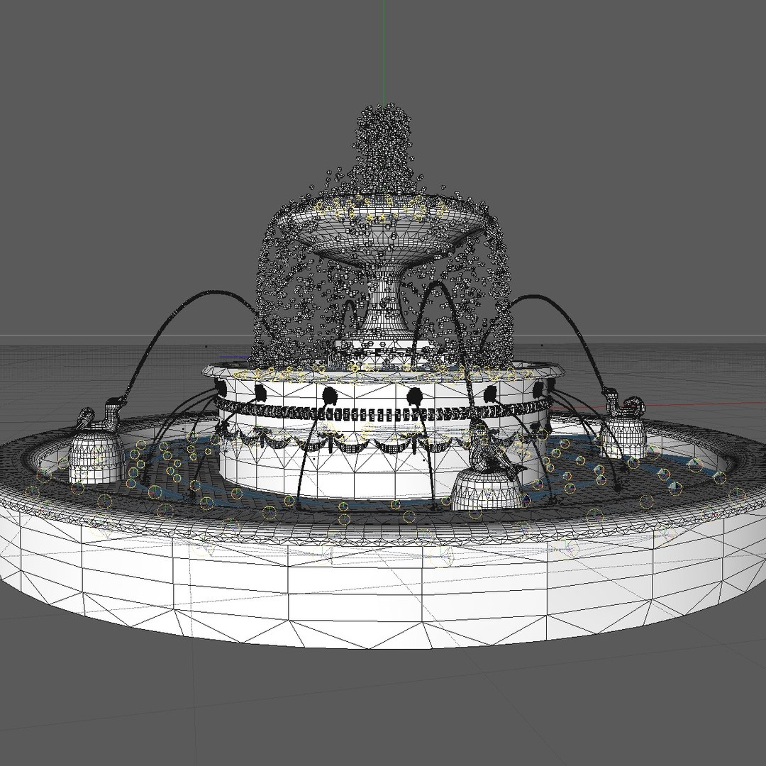 3d water fountain animations
