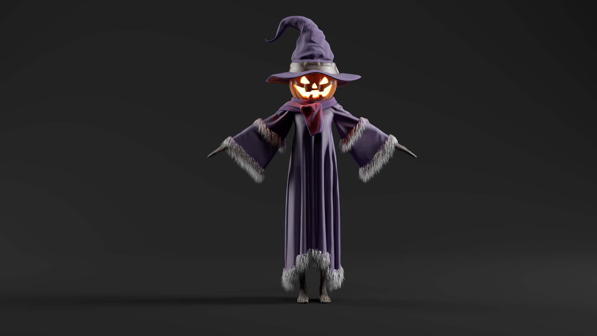 3D Halloween Pumpkin CHARACTER Rigged - TurboSquid 2348087