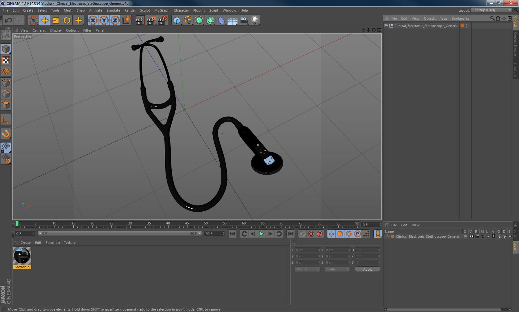 3D Clinical Electronic Stethoscope Generic Model - TurboSquid 1332741