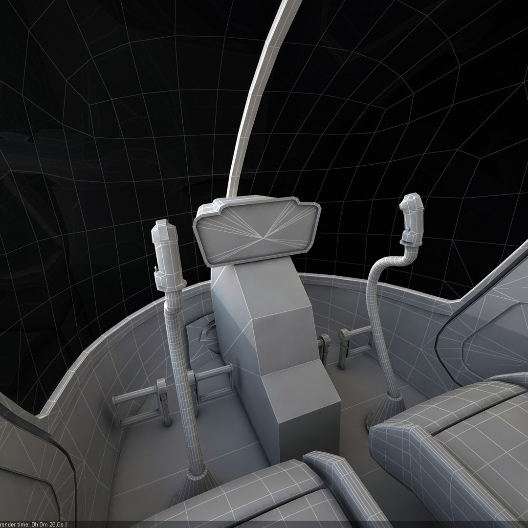 3d Robinson R22 Helicopter Interior