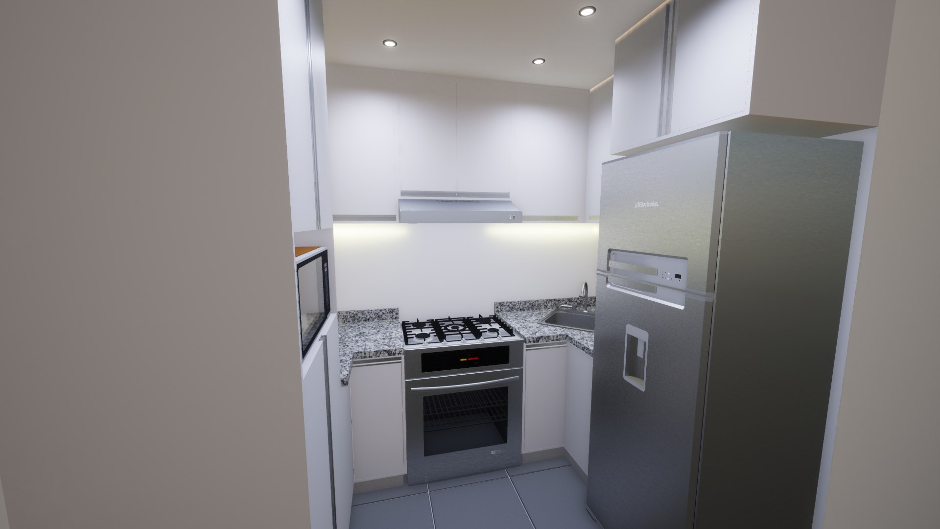 3D Small Kitchen Model - TurboSquid 2184126