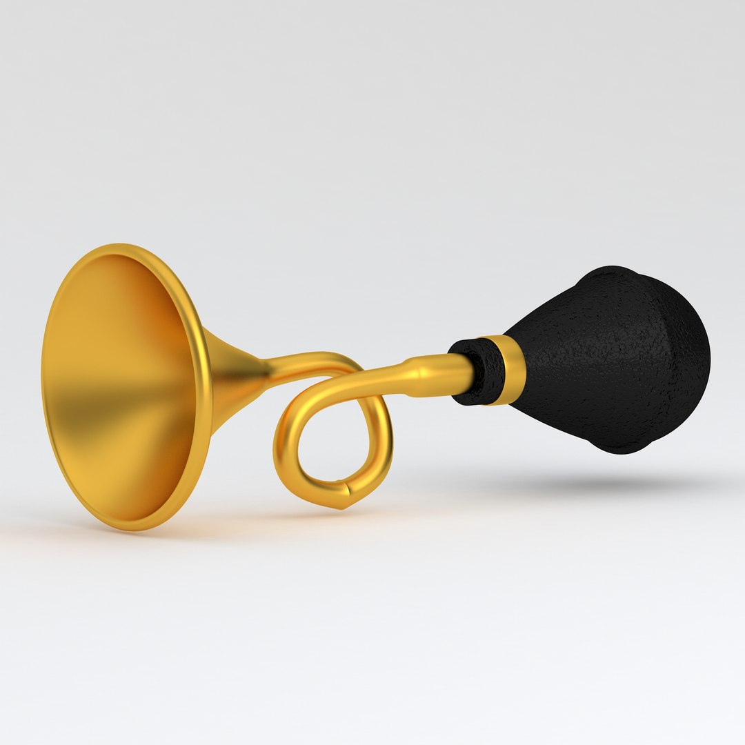 3D Vintage Vehicle Horn Gold 01 - TurboSquid 2377130