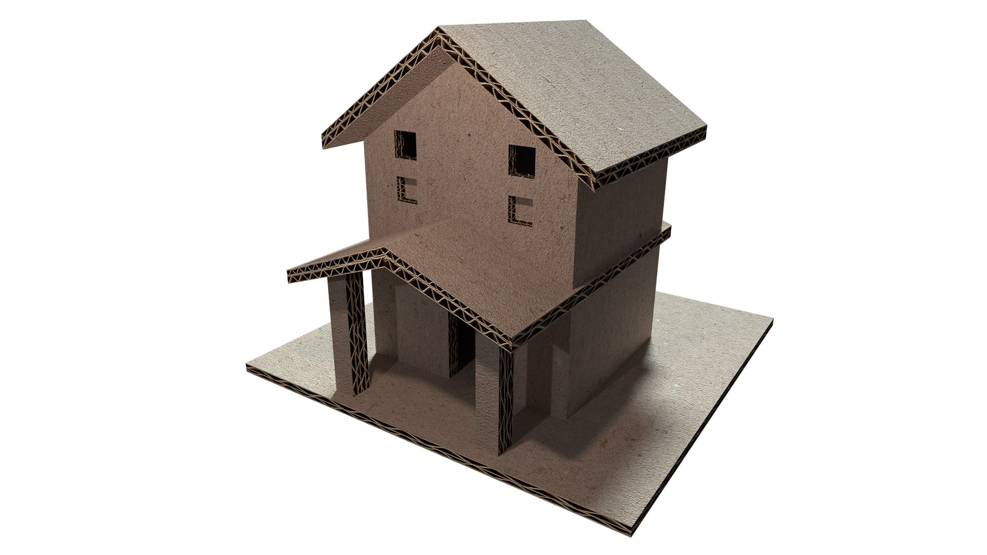 3D House Set Card Model - TurboSquid 1545698