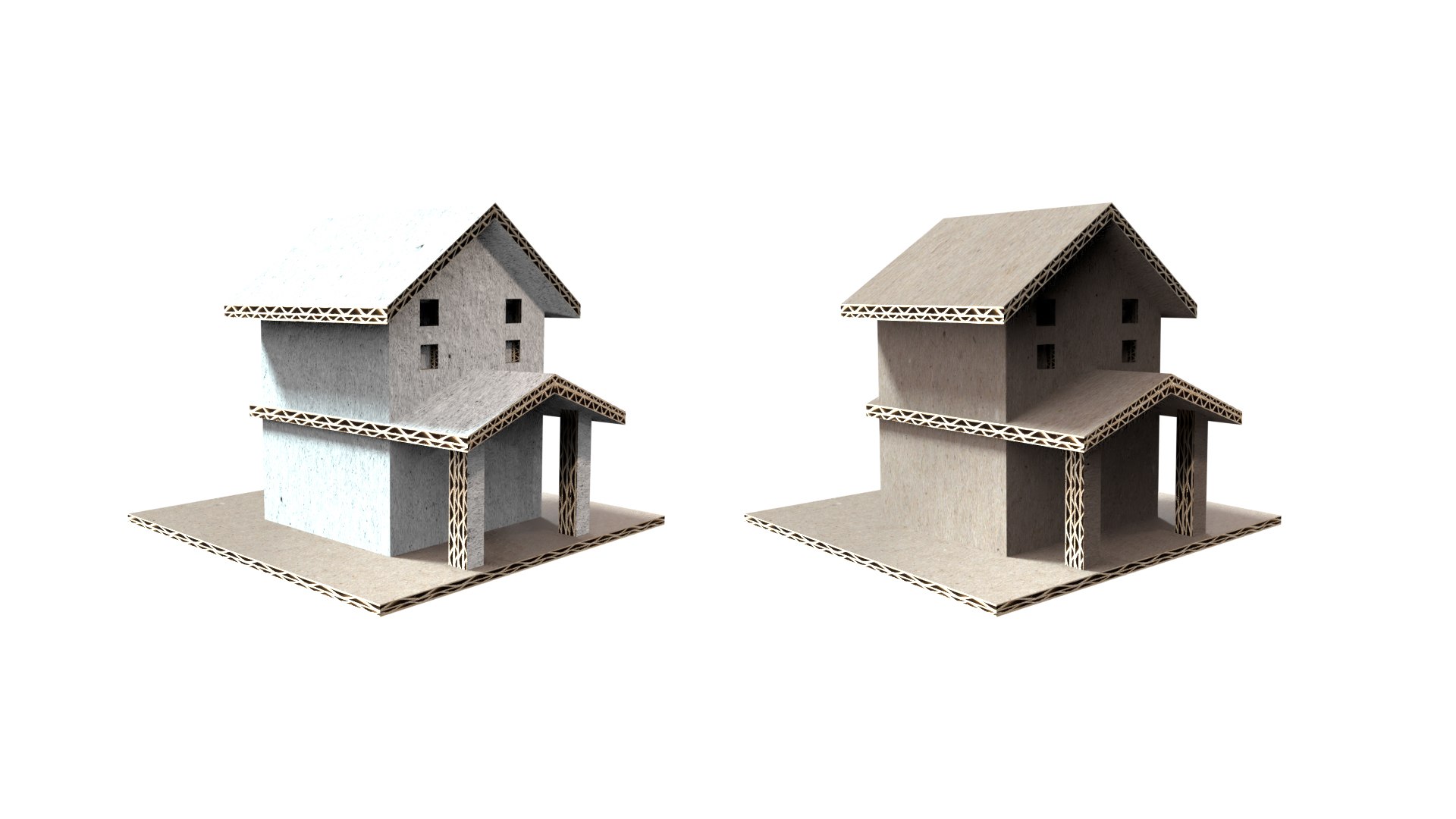 3D House Set Card Model - TurboSquid 1545698
