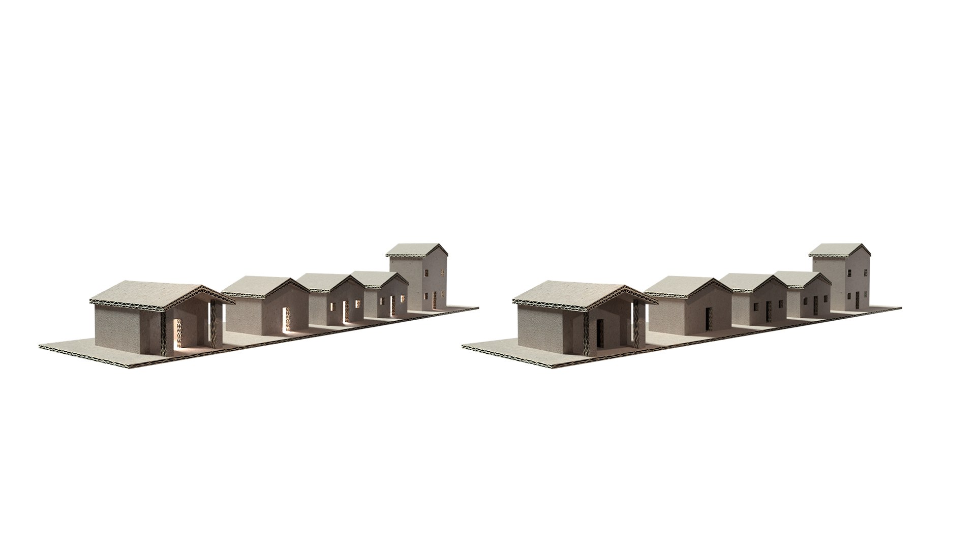 3D House Set Card Model - TurboSquid 1545698