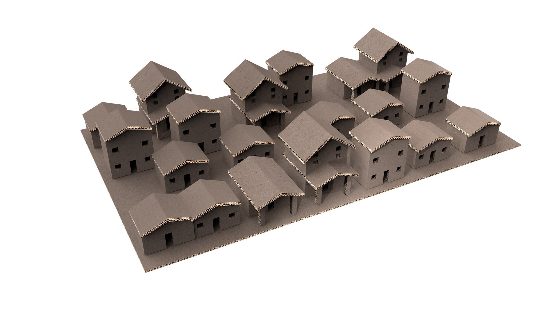 3D House Set Card Model - TurboSquid 1545698