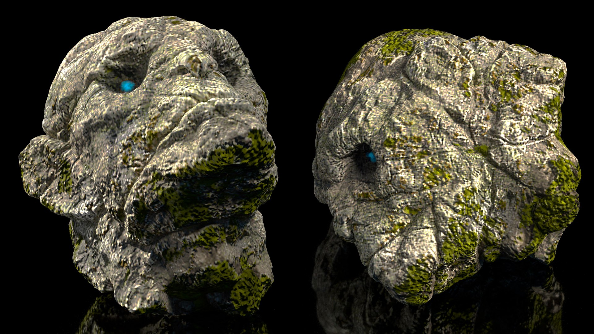 3D Model Head Of Stone Golem - TurboSquid 2031215