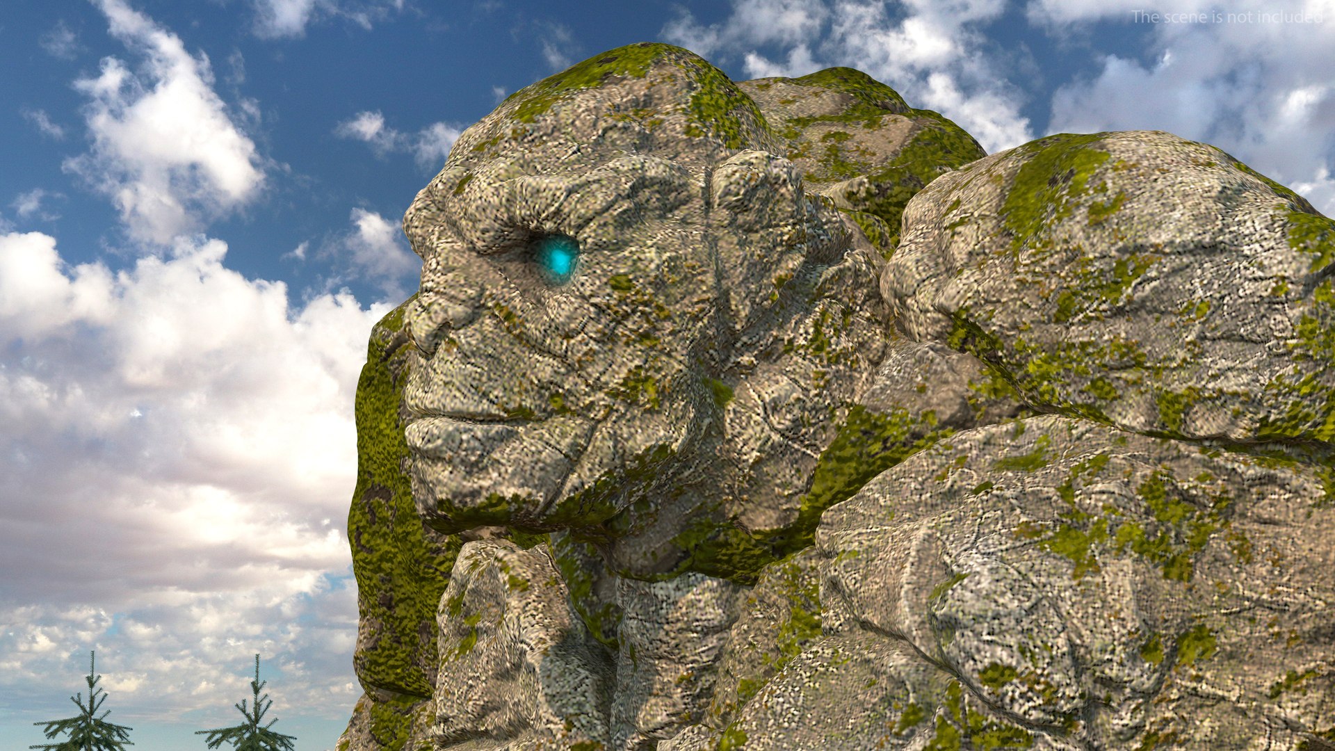 3D Model Head Of Stone Golem - TurboSquid 2031215