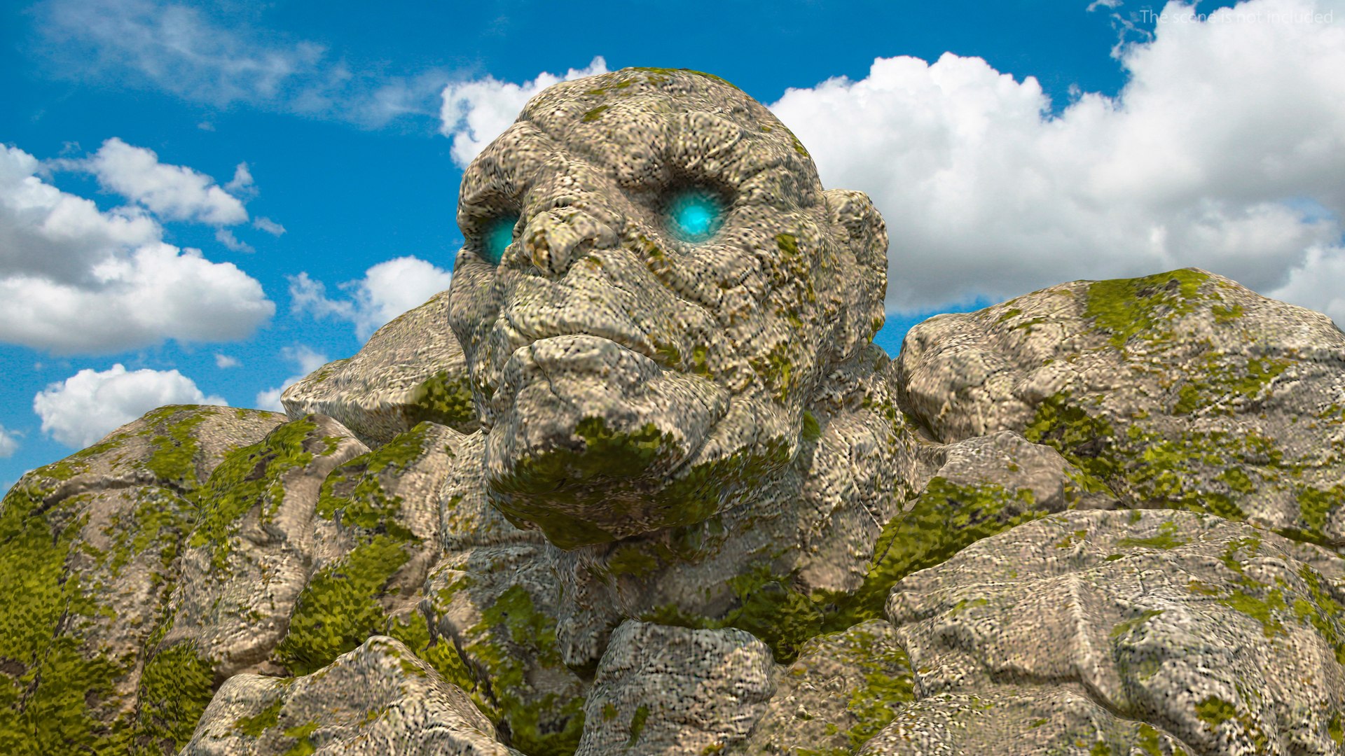 3D Model Head Of Stone Golem - TurboSquid 2031215