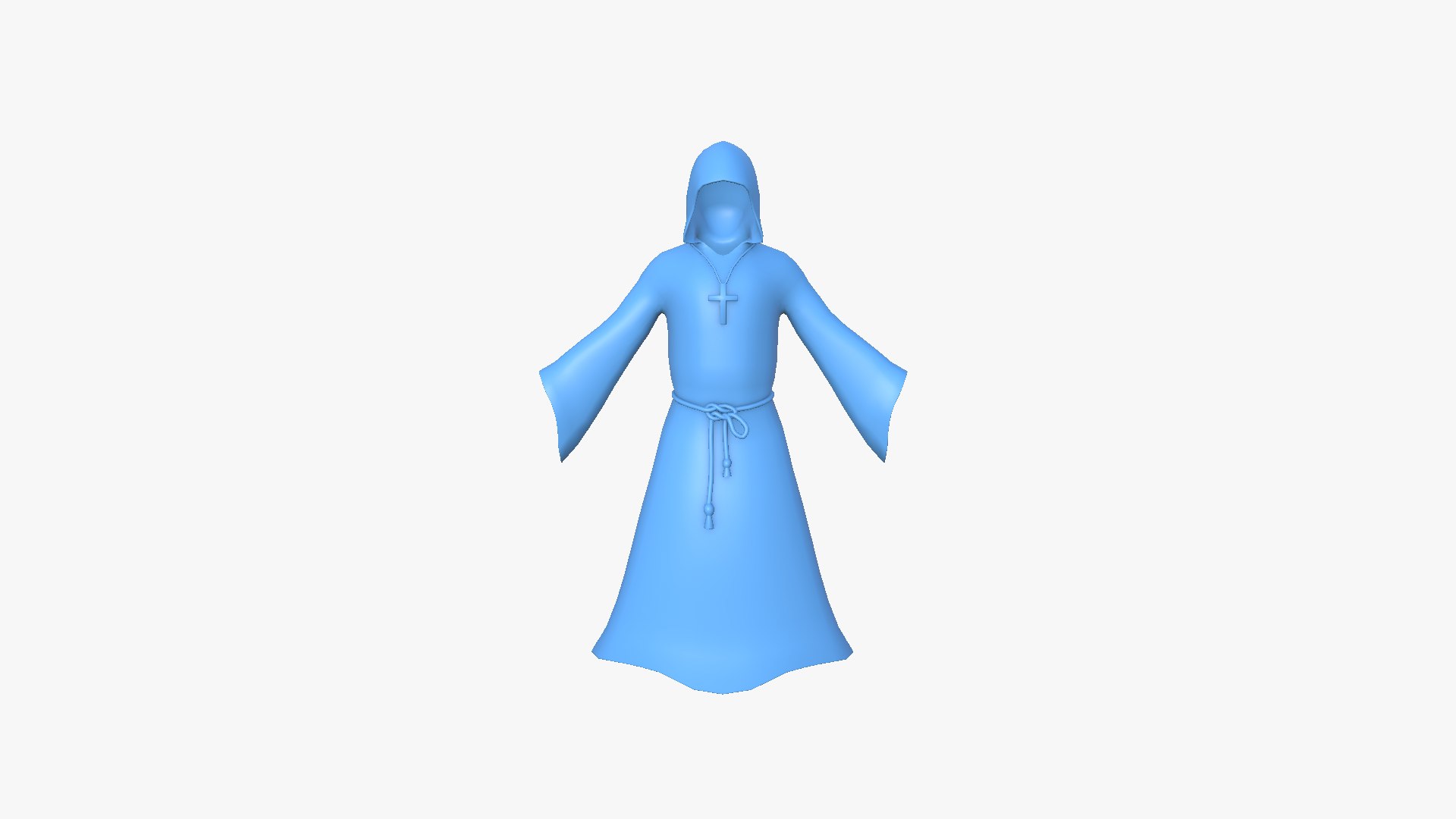 3D Model Priest Outfit A05 Black Silver - Character Clothing Design ...