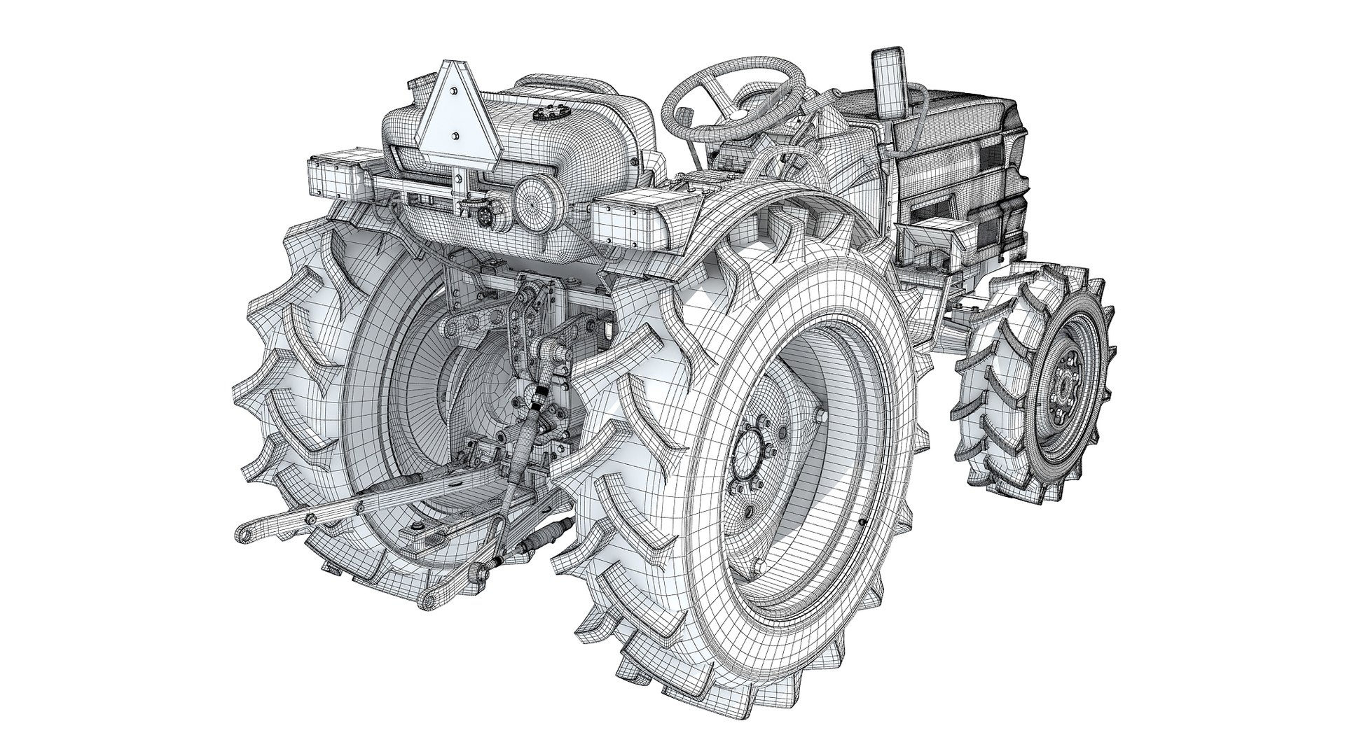 Farm Tractor 3D Model - TurboSquid 2034210