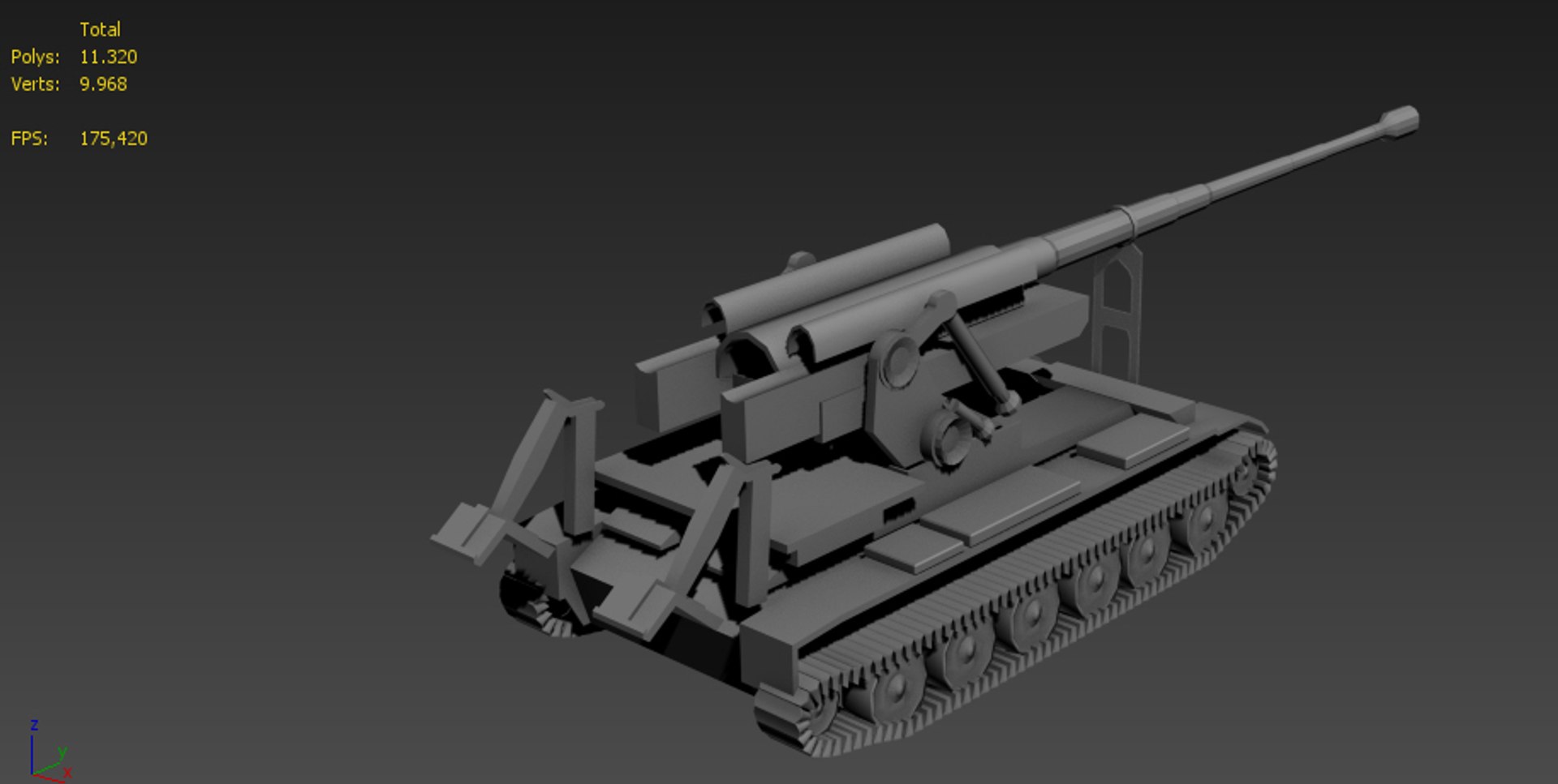 3d Model M1989 Military Tank