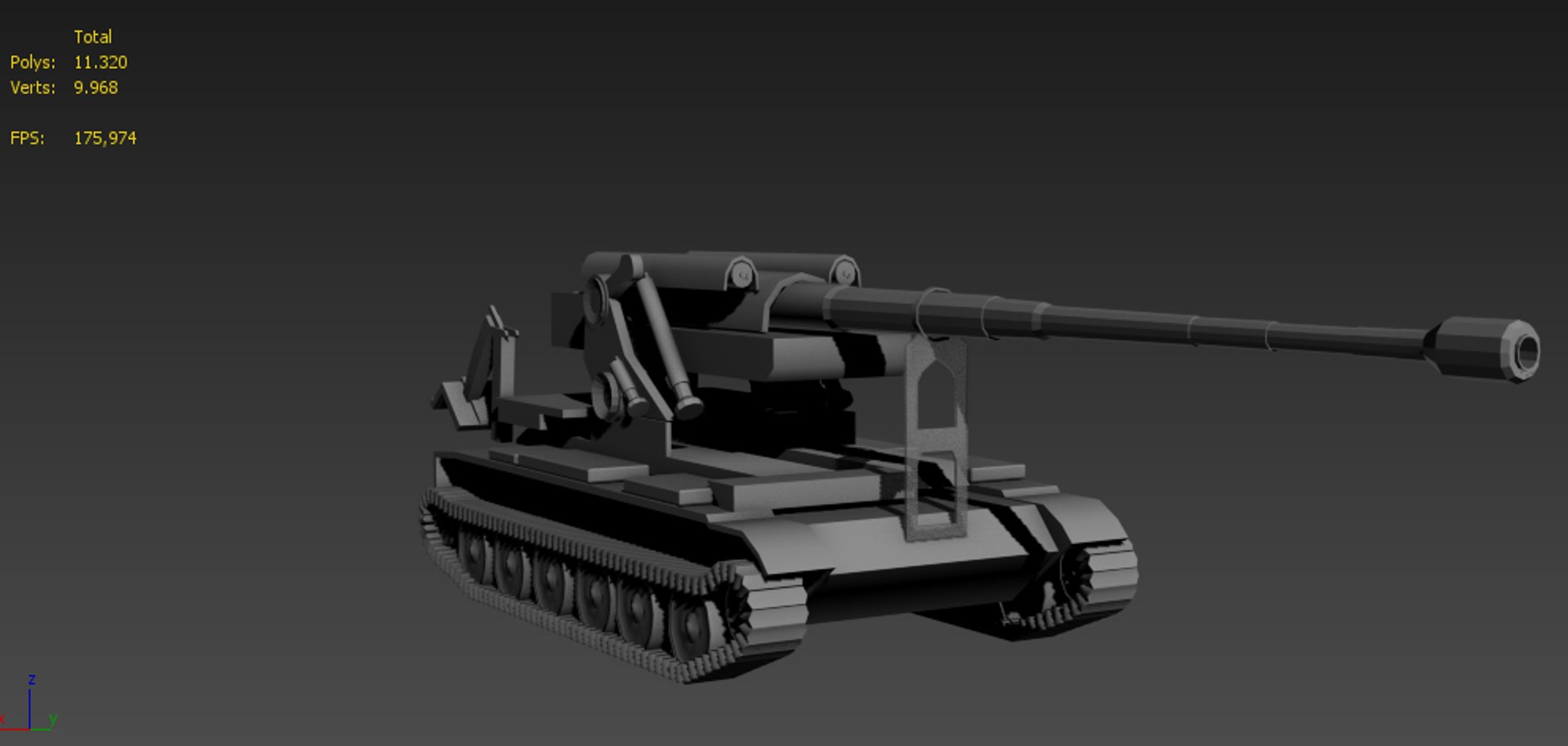 3d Model M1989 Military Tank