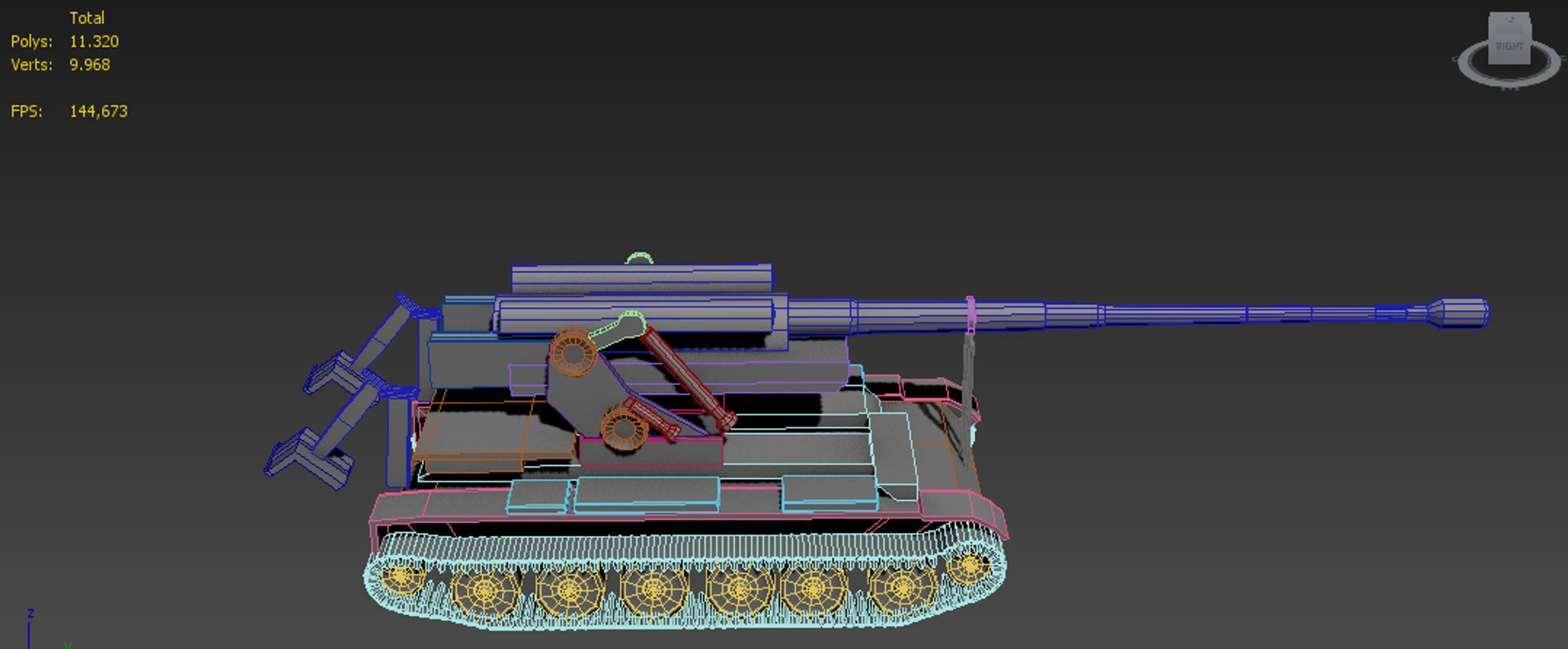 3d Model M1989 Military Tank