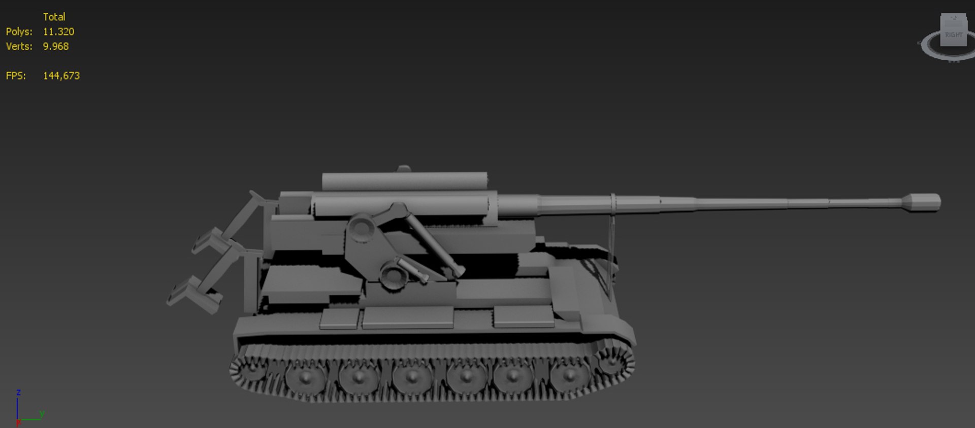 3d Model M1989 Military Tank