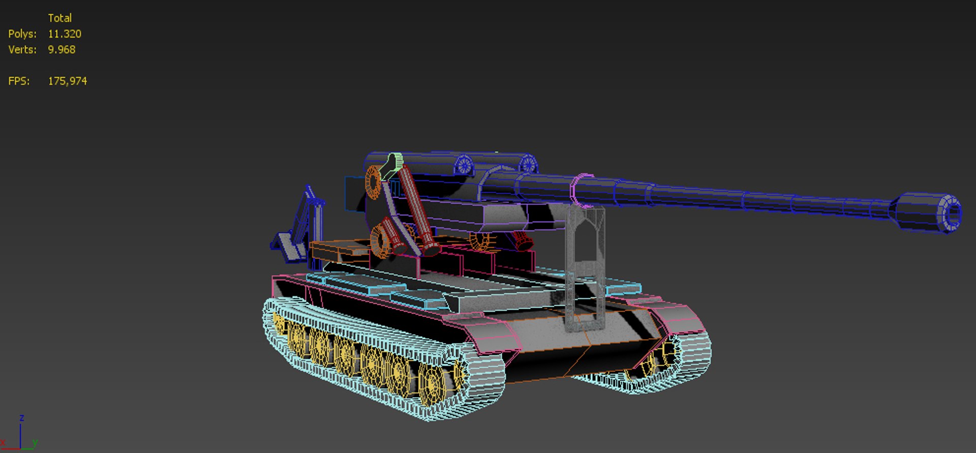 3d Model M1989 Military Tank