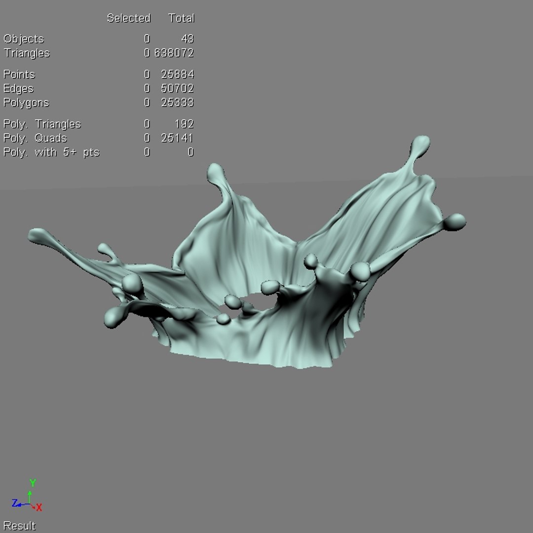 3D Fluid Splash Model | 1141973 | TurboSquid