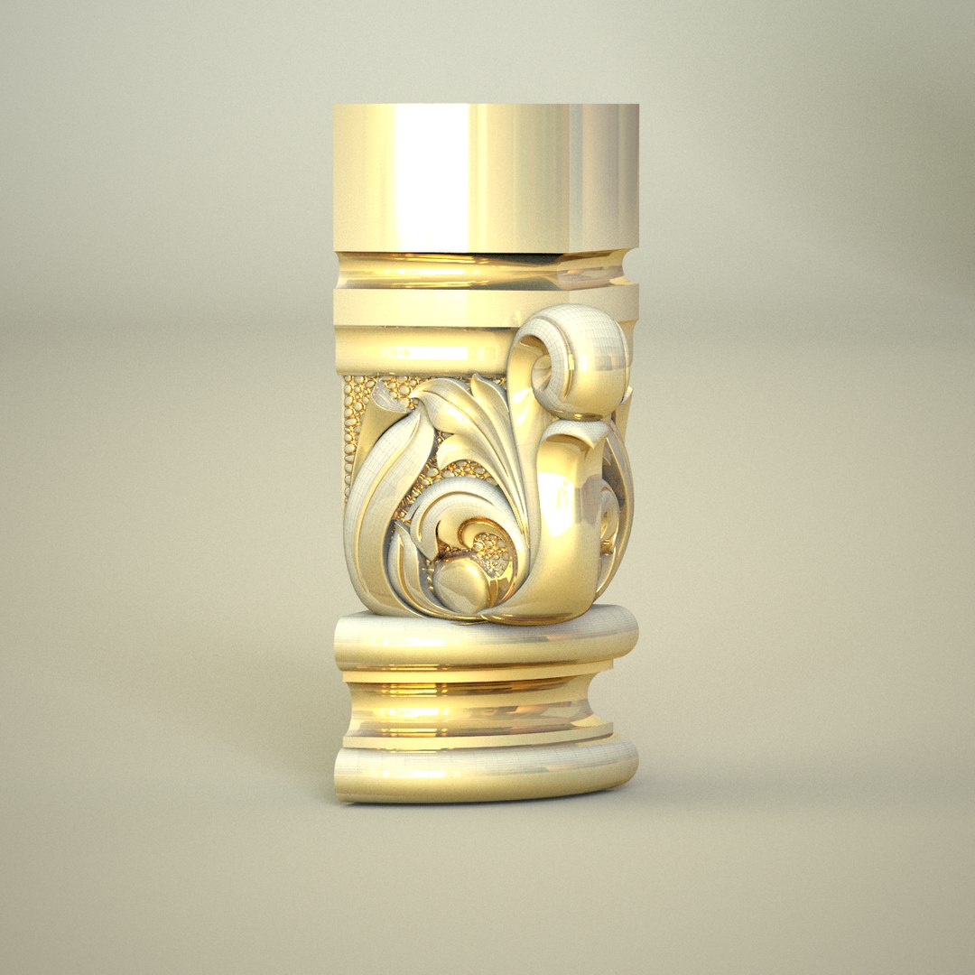 Carved Column Capital 3D - TurboSquid 1233829