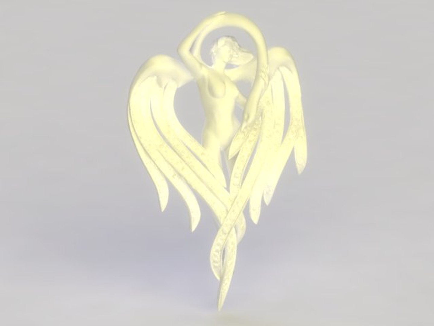 Angel Pendant Stones 3dm