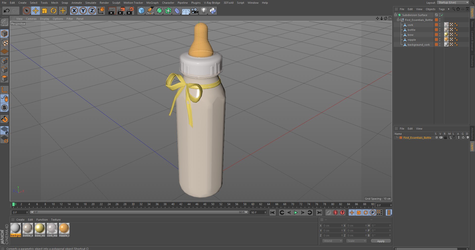 First Essentials Bottle 3D - TurboSquid 2136198