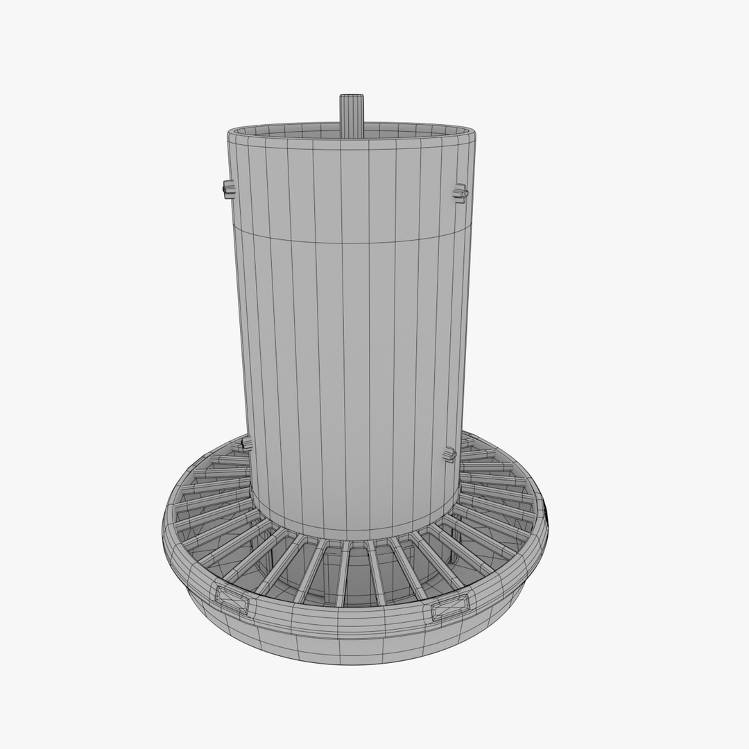 chicken feeder 3d model