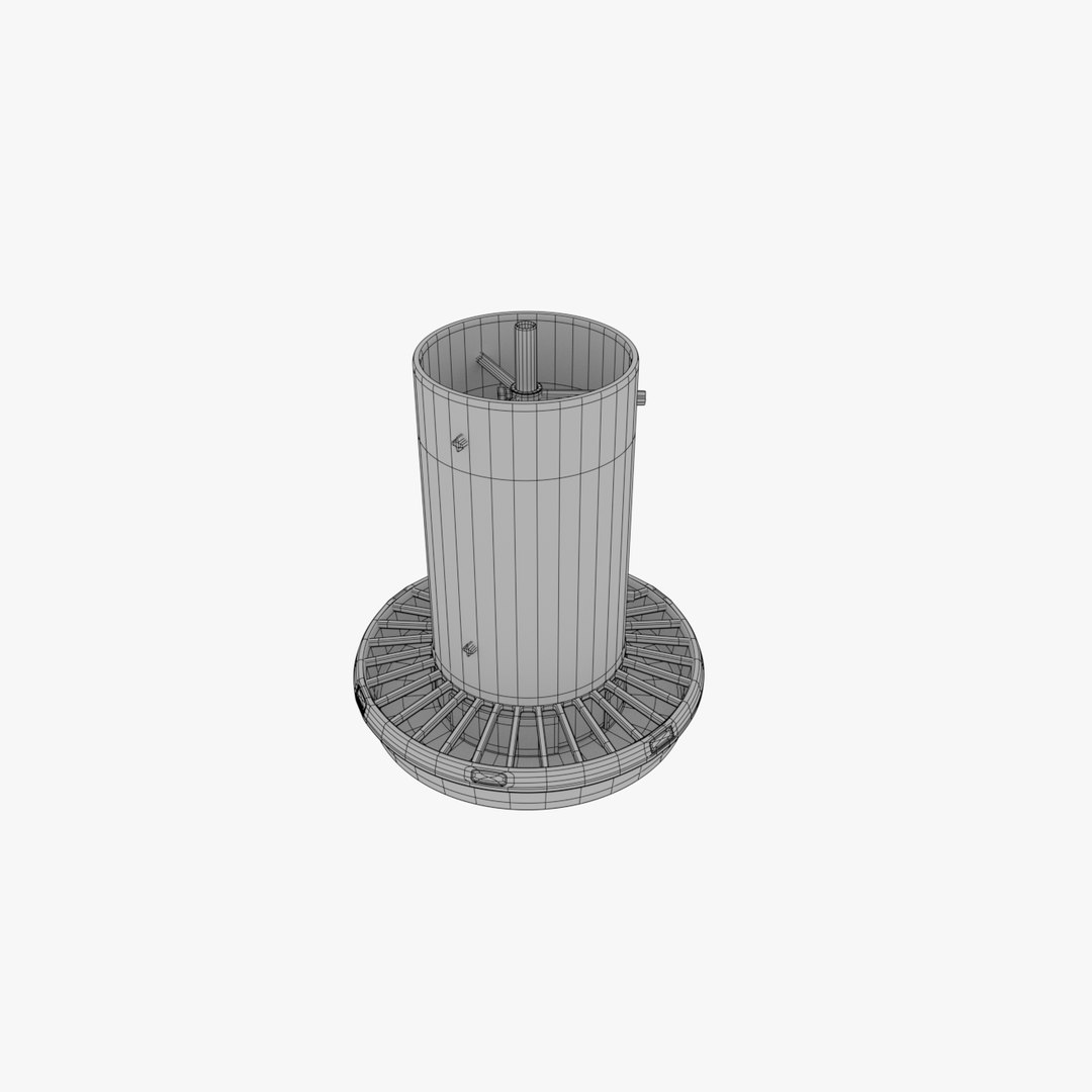 chicken feeder 3d model