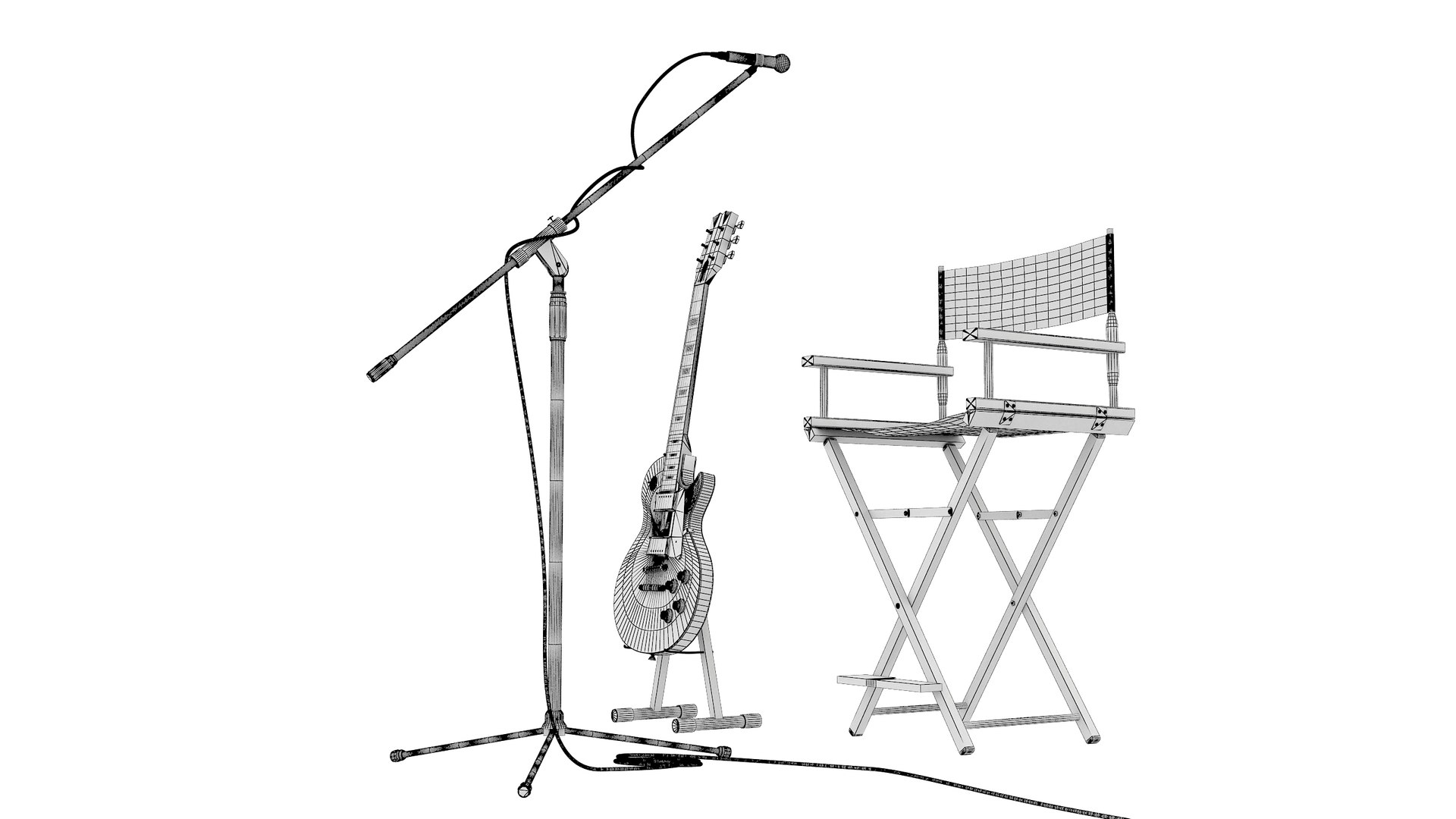 3D Model Guitar Stage Set - TurboSquid 1701766