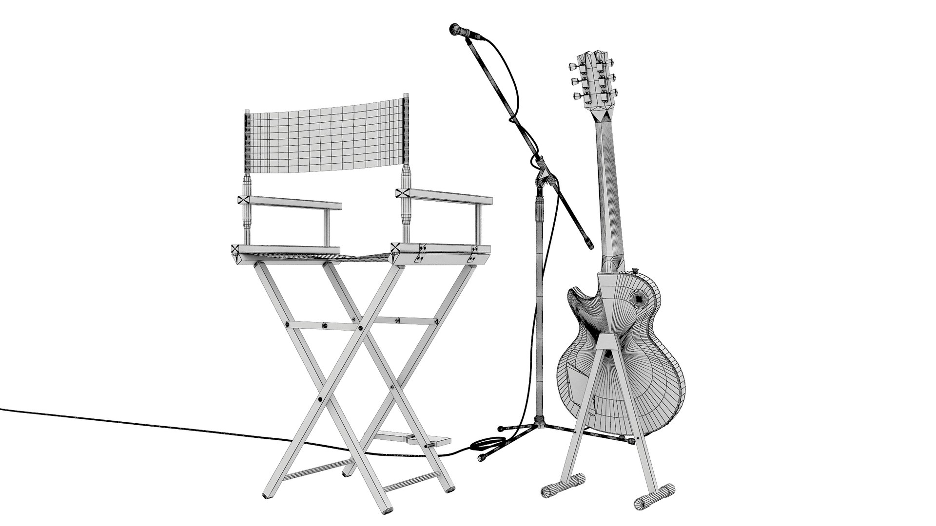 3D Model Guitar Stage Set - TurboSquid 1701766