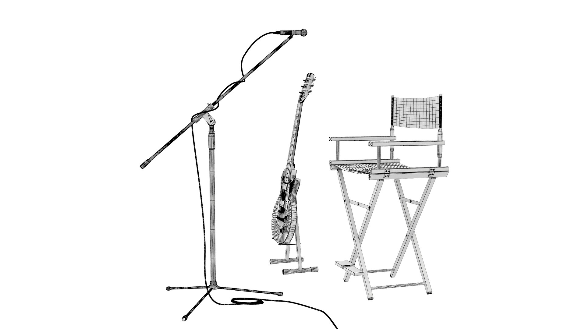 3D Model Guitar Stage Set - TurboSquid 1701766