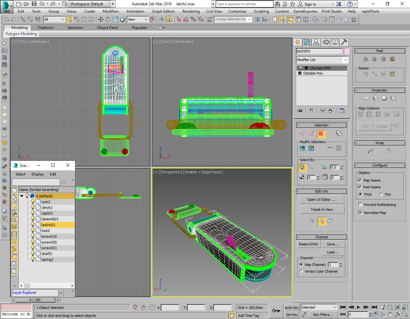 Tension Latch 3D - TurboSquid 1920390