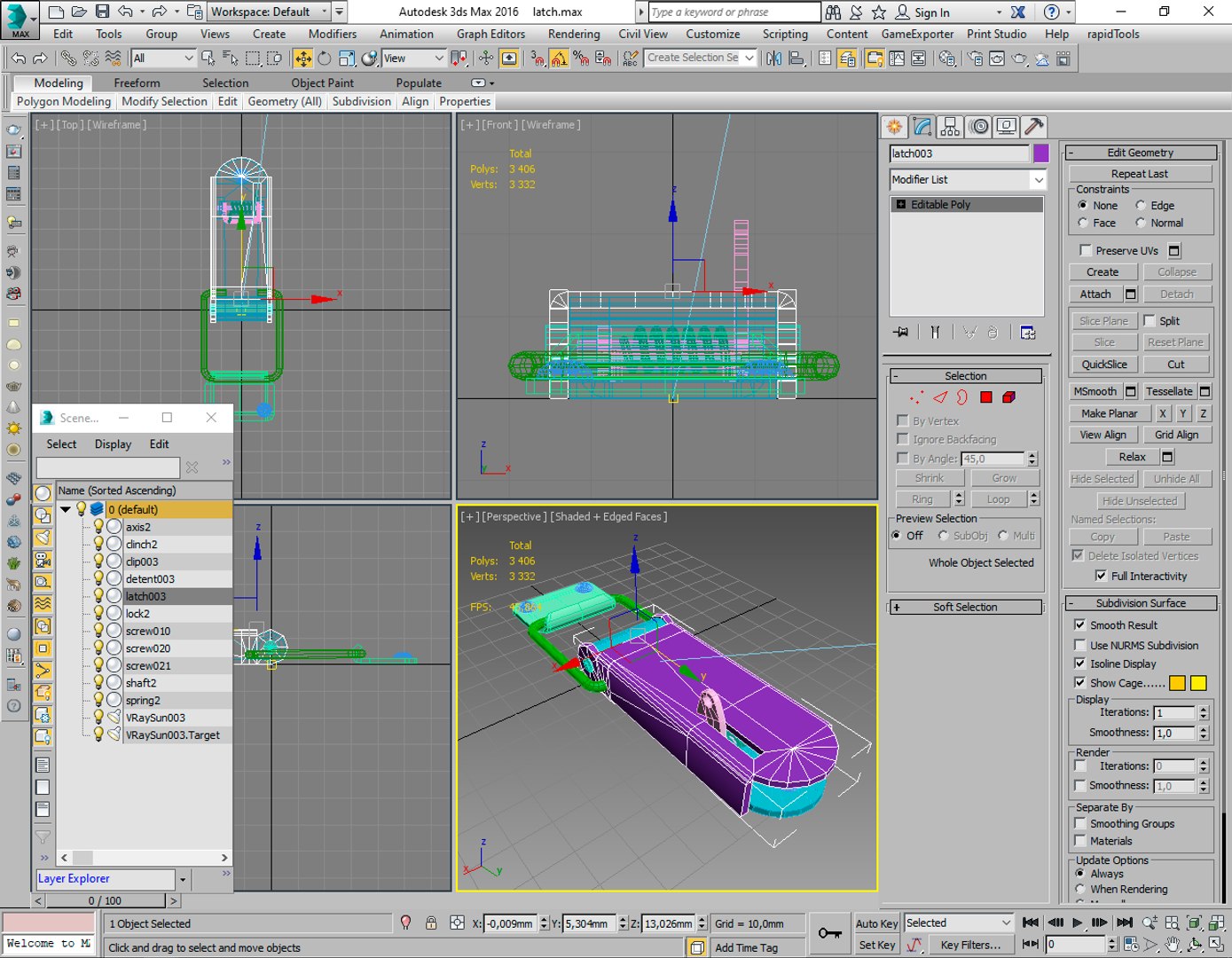 Tension Latch 3D - TurboSquid 1920390