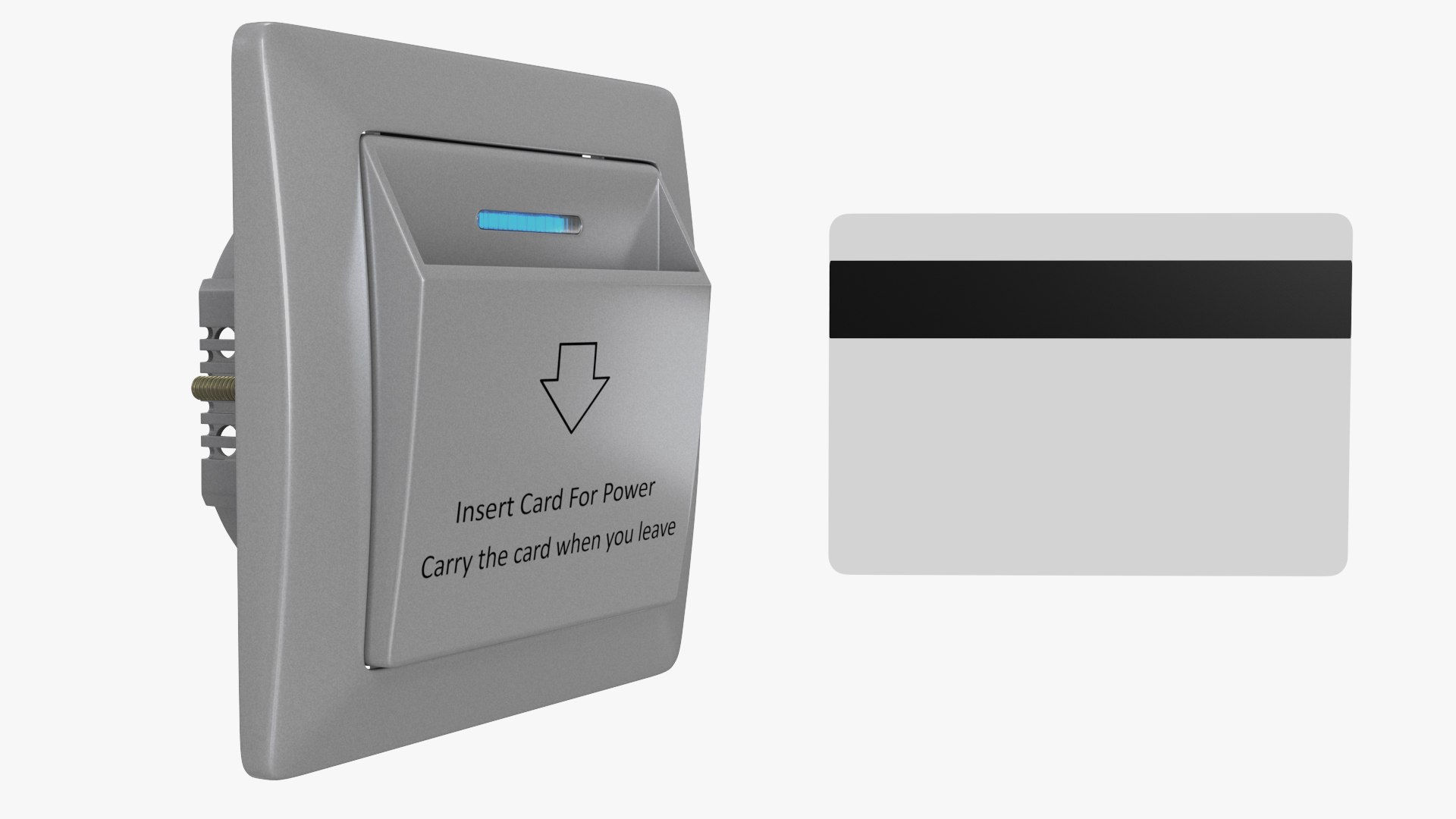 3D Hotel Room Switch Grey With Card Model - TurboSquid 1902504